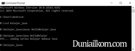 Tutorial Belajar Java Struktur Dasar Kode Program Bahasa Pemrograman Java Duniailkom