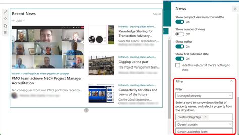 Filter News Webpart To Not Display Certain Posts Microsoft Community Hub