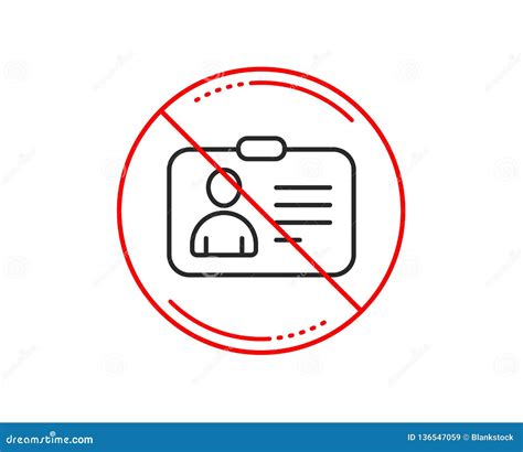 Id Card Line Icon User Profile Sign Vector Stock Vector Illustration Of Outline Flat 136547059