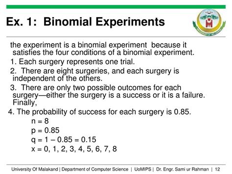 Ppt Data Analysis Lecture 4 Binomial Distribution Powerpoint Presentation Id5575050
