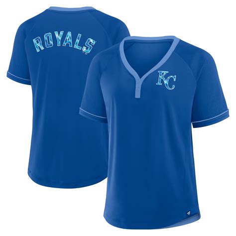 Womens Kansas City Royals Fanatics Royal League Diva Star Raglan V
