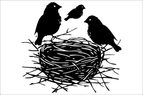Premium Vector Bird Nest Vector Art Illustration Bird Nest Vector Art