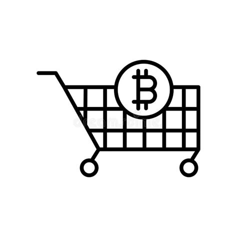 Bitcoin Icon Vector Isolated On White Background Bitcoin Sign Thin Line Design Elements In