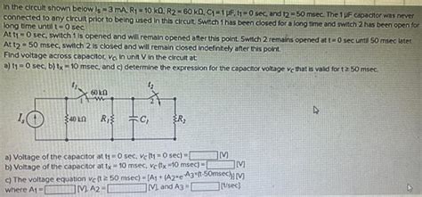 Solved In The Circult Shown Below S 3