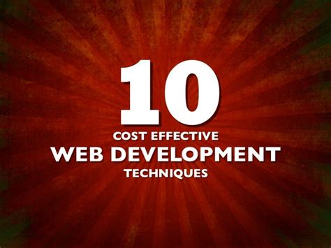 Cost Effective Web Development Techniques