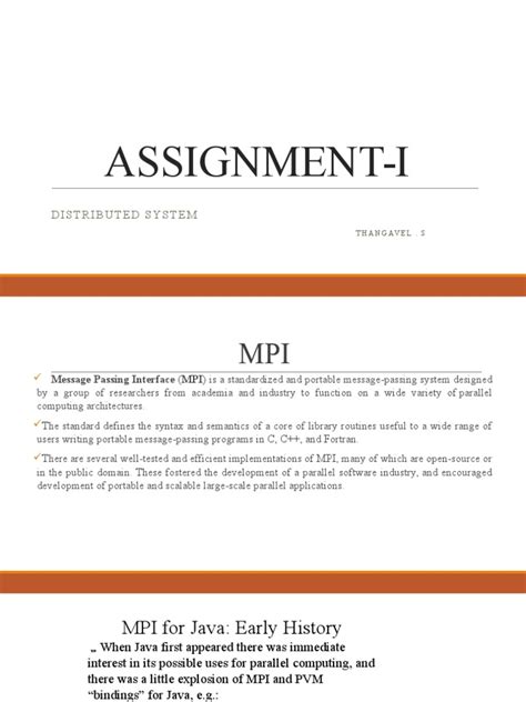 assignment i distributed system pdf message passing interface application programming