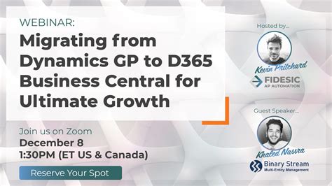 Webinar Migrating From Dynamics Gp To D365 Business Central For Ultimate Growth Erp Software Blog