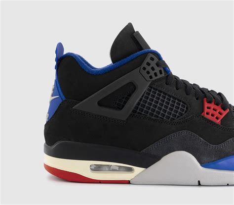 Jordan Air Jordan 4 Retro Black Fire Red Deep Royal Blue Mens Trainers