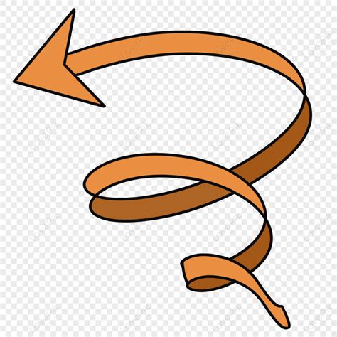 Spiral Arrow Yellow Rotation Swivel Bending Arrow Mark Spin Arrow Cute