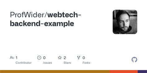 Github Profwiderwebtech Backend Example