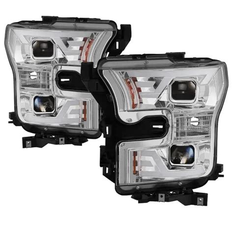 Spyder Xtune 15 17 Ford F 150 Drl Led Light Bar Projector Headlights