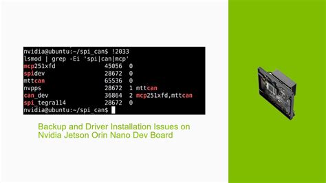 Backup And Driver Installation Issues On Nvidia Jetson Orin Nano Dev