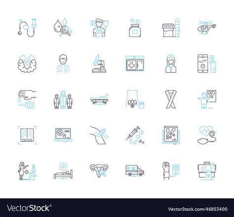 Fitness Tech Linear Icons Set Wearables Trackers Vector Image