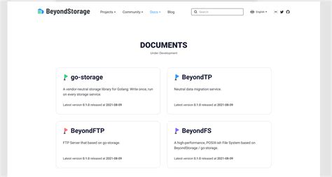 Modify Site Docs Projects Issue Beyondstorage Site GitHub