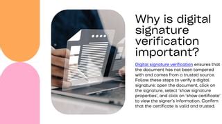 How To Verify Digital Signature Pptx