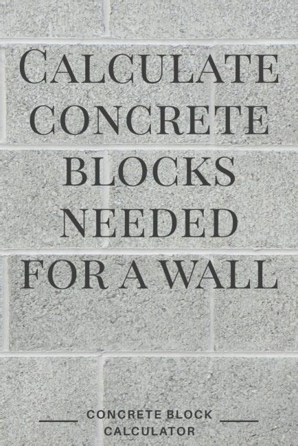 Concrete Block Calculator Find How Many Blocks You Need