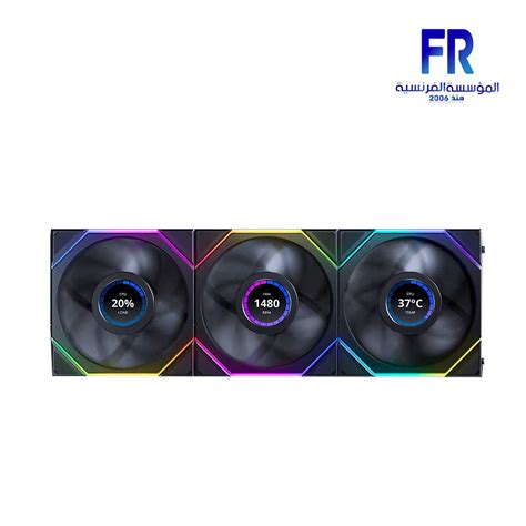 Lian Li Uni Fan Tl Lcd 120mm Rgb Reverse Blade Black 3 Fans With Controller Fan Alfrensia