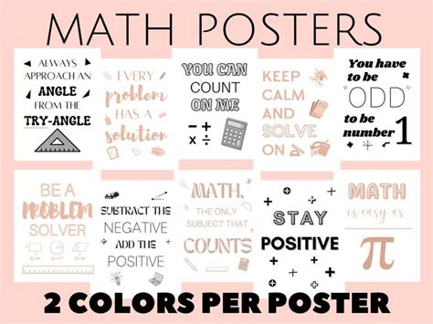 Math Classroom Posters Math Posters Easy And Modern Classroom