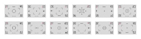 Premium Vector Recorder Cam Display Rec Viewfinders Screen For Movie Recording Preview Vector Set