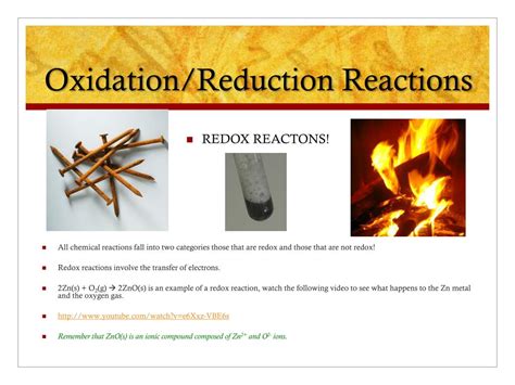 Ppt Oxidation Reduction Reactions Powerpoint Presentation Free Download Id