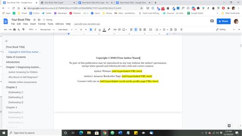 How To Write A Book In Google Docs