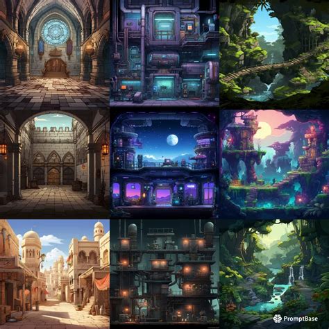2d Game Level Designs Midjourney Prompt Promptbase