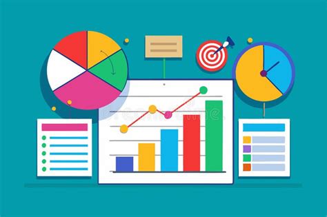 The Chart Visualizes Data Trends Through Colorful Graphs Pie Charts And Lists For Effective