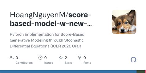 Github Hoangnguyenmscore Based Model W New Sde Pytorch Implementation For Score Based