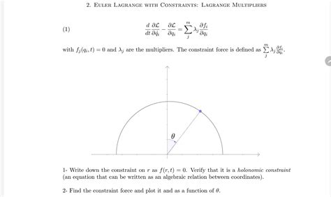 2 Euler Lagrange With Constraints Lagrange