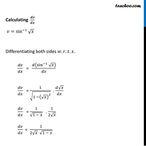 Ex 5 5 8 Differentiate Sin X X Sin 1 Root X Teachoo