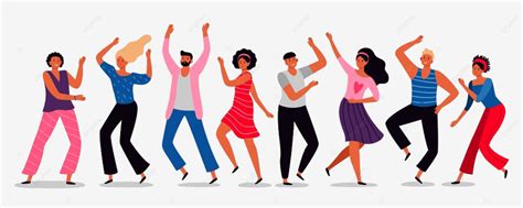 행복한 춤추는 사람들 친구 그룹 음악 댄서 무용 Png 일러스트 및 벡터 에 대한 무료 다운로드 Pngtree