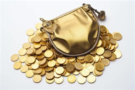 Premium Photo Achieve Financial Success Gold Coins Flowing From A Purse
