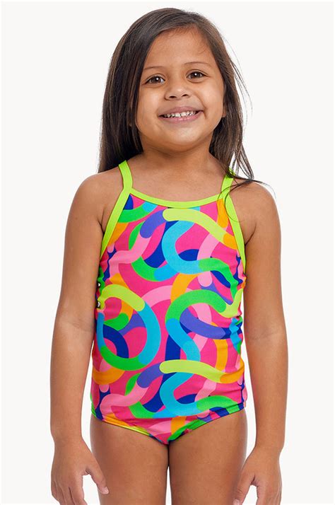 Funkita Girls Curly Wurly One Piece Multi Swimwear Galore Au