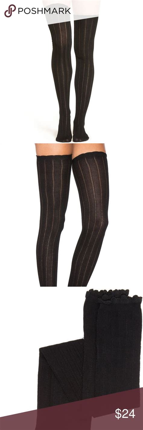 Free People Knit Over The Knee High Knit Socks Free People