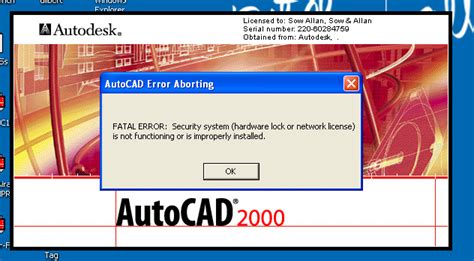 FATAL ERROR Security System Is Not Functioning Or Is Improperly