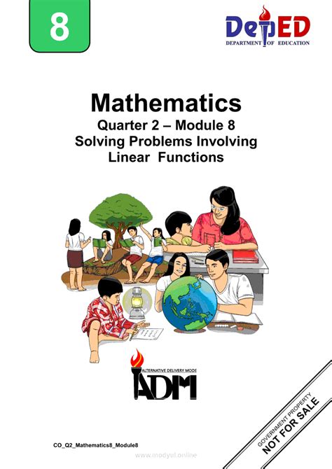Math 8 Quarter 2 Module 8 Solving Problems Involving Linear Functions Grade 8 Modules