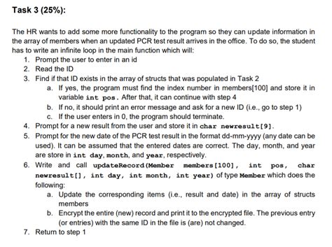 solved task 3 25 the hr wants to add some more