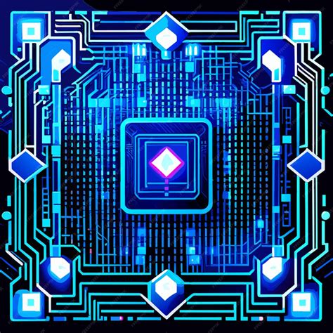 Premium Vector Blue Binary Circuit Board Digitalblue Background In