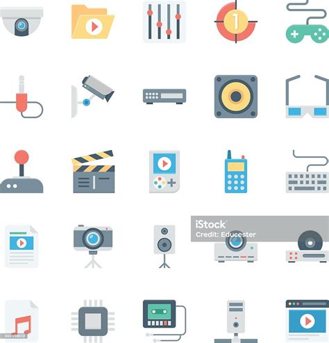 음악 오디오 비디오 시네마 멀티미디어 벡터 아이콘 4 0명에 대한 스톡 벡터 아트 및 기타 이미지 0명 Brand Name Video Game Dvd 플레이어