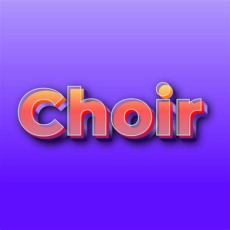 Premium Photo Choirtext Effect  Gradient Purple Background Card Photo
