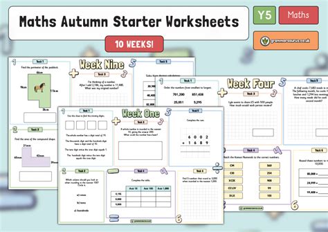Y5 Starters Morning Maths Grammarsaurus