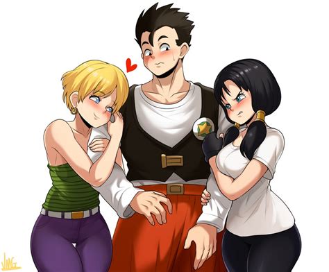 Son Gohan Videl And Ireza Dragon Ball And 1 More Drawn By Jmg