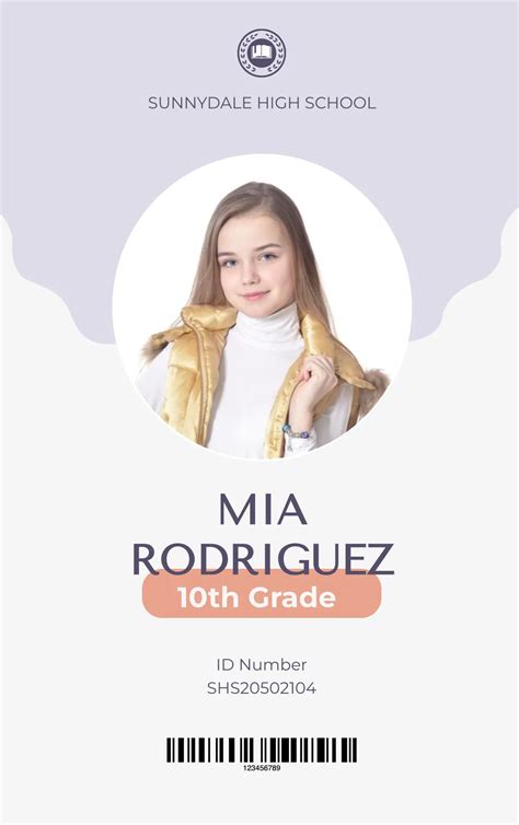 Free Kindergarten Student Id Card Template To Edit Online