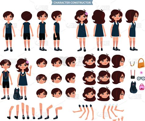 式样 部分 建筑业 头发 发型 女孩 时尚 创造力 衣服 微笑