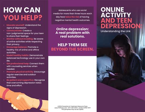 Online Activity And Teen Depression Pamphlets