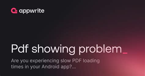 Pdf Showing Problem Threads Appwrite