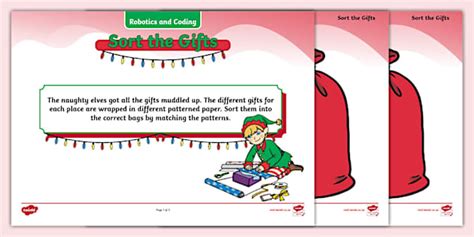 Robotics And Coding Pattern Recognition Sort The Gifts