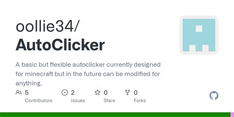 Github Oollie Autoclicker A Basic But Flexible Autoclicker Currently Designed For Minecraft