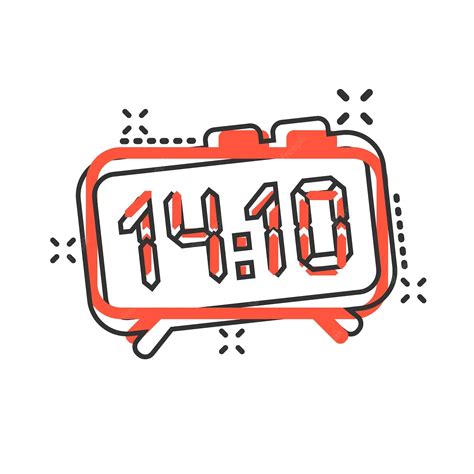 Icono De Signo De Reloj En Estilo Cómico Ilustración De Dibujos