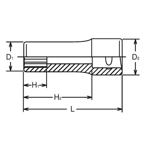 38 Sq Dr 12 Point Deep Socket 316 Ko Ken Usa